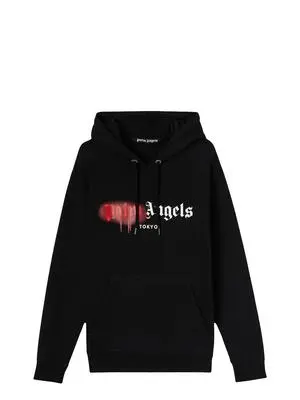 Palm Angels Tokyo Sprayed Hoodie - Black