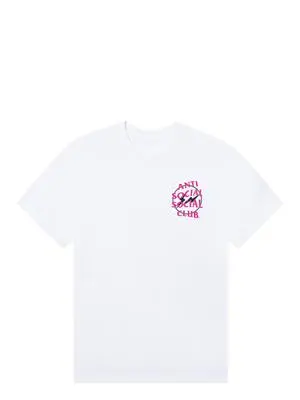 ANTI SOCIAL SOCIAL CLUB X Fragment Design Half Tone Logo Tee /pink - White