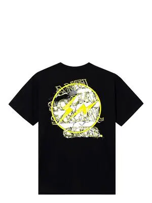 ANTI SOCIAL SOCIAL CLUB X Fragment Design Bolt Tee /yellow - Black