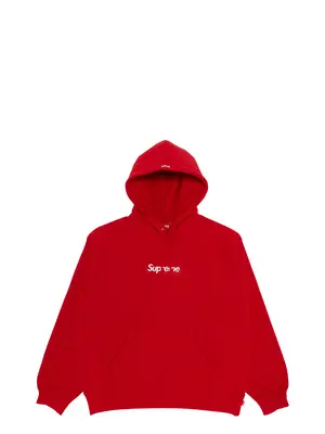 Supreme Box Logo Hooded Sweatshirt - Red