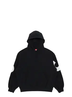 Supreme Big Logo Jacquard Hooded Sweatshirt - Black
