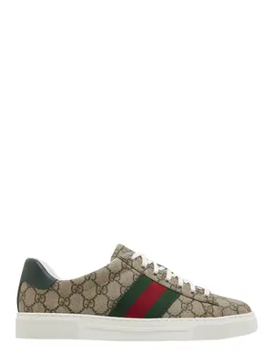Gucci Ace Gg Crystal Canvas Sneakers - Brown