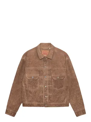 LEVI'S X Stussy Dyed Jacquard Trucker Jacket - Brown