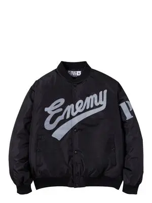 NEIGHBORHOOD X Public Enemy X Majestic Baseball Jacket - Black