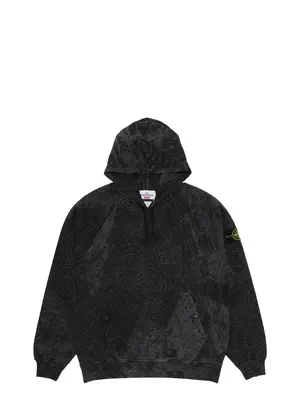 Supreme X Stone Island Hooded Sweatshirt - Black