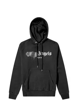 Palm Angels Paris Sprayed Hoodie - Black
