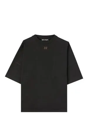 Palm Angels Foggy Logo Over T-shirt /white - Black