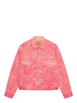 LEVI'S X Stussy Dyed Jacquard Trucker Jacket - Pink