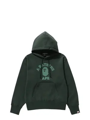 A BATHING APE College Pullover Hoodie - Green