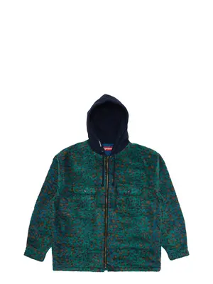 Supreme Fleece Zip Hooded Shirt - Teal