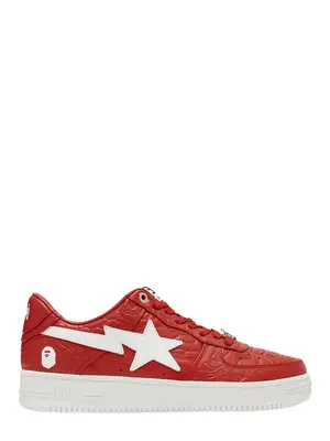 A BATHING APE Line Camo Bapesta #3 Sneakers - Red
