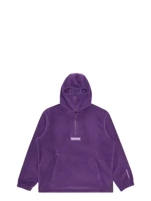 Supreme Polartec Facemask Half Zip Hooded Sweatshirt 'dark - Purple