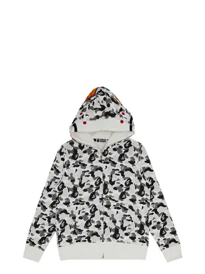 A BATHING APE Abc Camo Double Shark Full Zip Hoodie - Grey