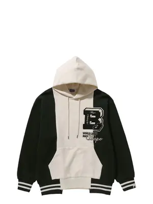 A BATHING APE Badges Color Blocking Hoodie - White