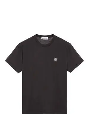 Stone Island Garment-Dyed Logo T-Shirt Black