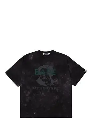 A BATHING APE Tie Dye Bathing Ape Tee 'black' Black