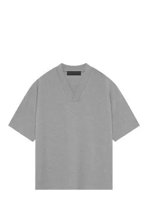 Fear Of God V Neck T-shirt 'dark Heather Oatmeal - Grey