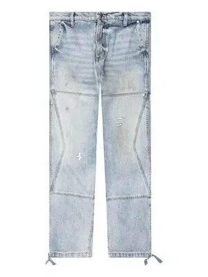 Rhude Reza Denim Double Knee Pant - Blue
