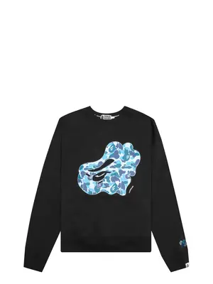 A BATHING APE BAPE ABC Camo Patch Relaxed Fit Crewneck Black