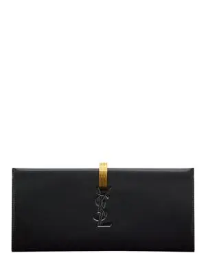 SAINT LAURENT Daria Leather Clutch