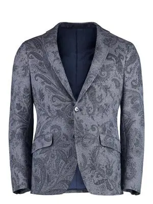 Etro Single-breasted Two-button Jacket - Blue