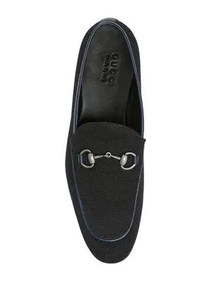 Gucci Apos;s New Jordaan Canvas Bit Loafers - Black