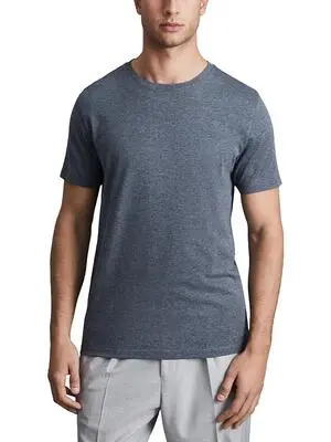 REISS Bless Slim Fit Crewneck Tee - Airforce Blue