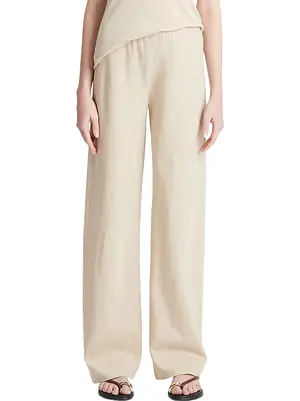 Vince Wide Leg Trousers White Oak