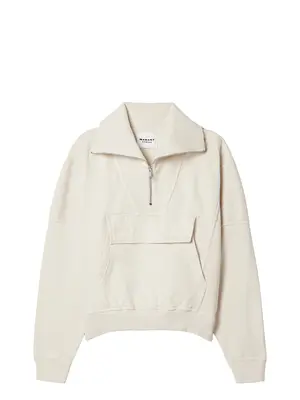 MARANT ETOILE Marant Étoile Phenix Cotton-jersey Sweatshirt Ecru