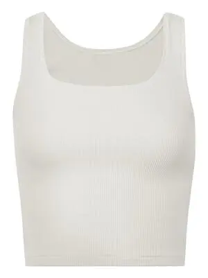 SKIMS Ribbed Cotton-blend Jersey Tank - Neutrals