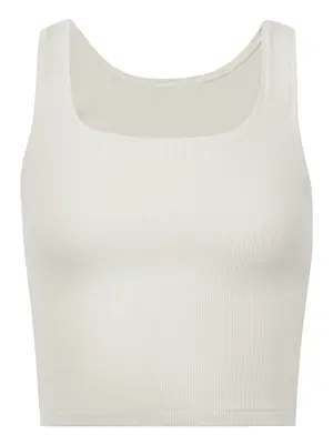SKIMS SKIMS Ribbed Cotton-Blend Jersey Tank White
