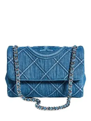 Tory Burch Fleming Soft Small Convertible Shoulder Bag - Denim