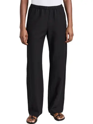 Enza Costa Twill Trousers - Black