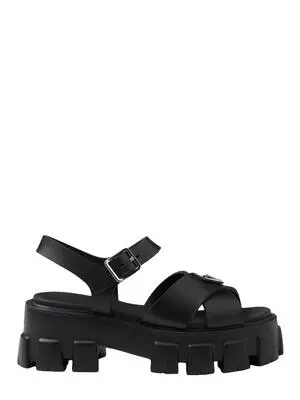 Prada Monolith Rubber Sandals - Black