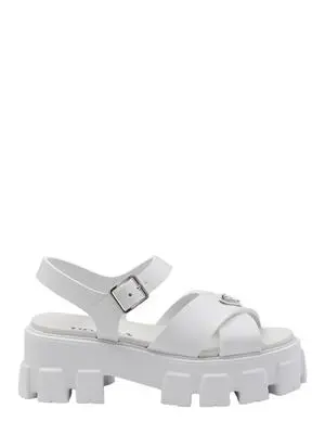 Prada Monolith Rubber Sandals - White