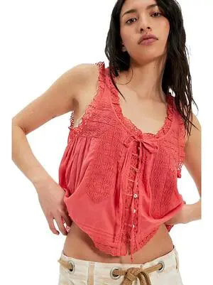 Free People Forevermore Tank - Aged Coral