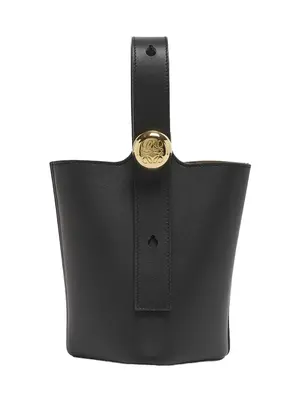 Loewe Mini Pebbled Leather Bucket Bag - Black