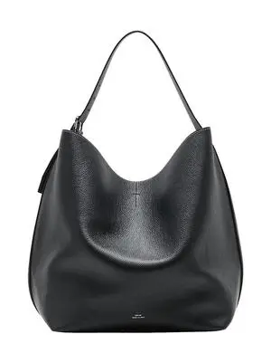 TOTEME Belted Leather Tote Bag - Black