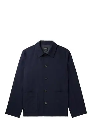 A.p.c. Cotton-seersucker Overshirt - Blue