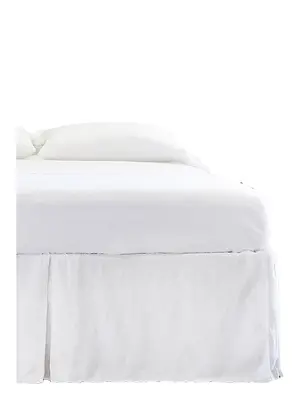 POM POM AT HOME Pleated Linen Bed Skirt - White