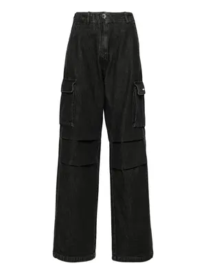 Coperni Mid-rise Wide-leg Jeans - Black