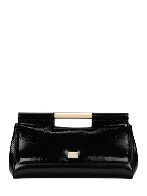 Dolce & Gabbana Patent-leather Clutch - Black