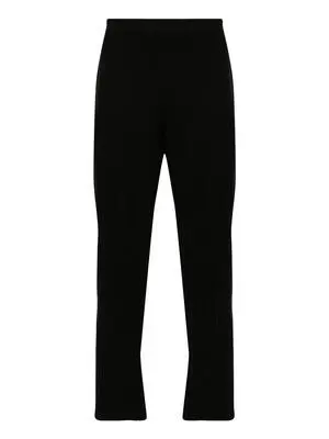 Issey Miyake Rustik-knit Tapered-leg Trousers - Black
