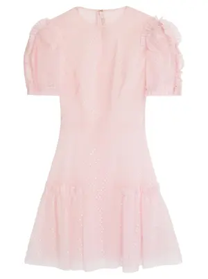 THE VAMPIRE'S WIFE The Fairy Goddess Embellished Tulle Mini Dress - Baby Pink