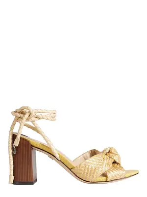 Sam Edelman Bodhi Knotted Raffia Sandals - Pastel Yellow