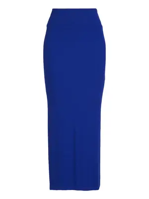 Enza Costa Ribbed Jersey Midi Skirt - Royal Blue