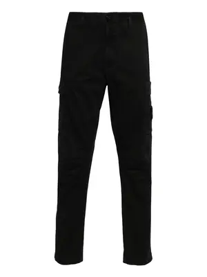 Stone Island Compass Badge Straight-leg Trousers - Black