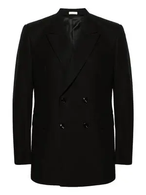 Alexander McQueen Double-breasted Cotton Blazer - Black