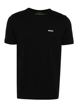 BOSS Logo-print Cotton T-shirt - Black