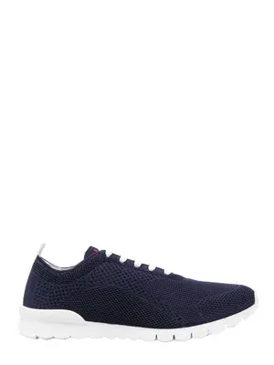 Kiton Embroidered-logo Sneakers - Blue